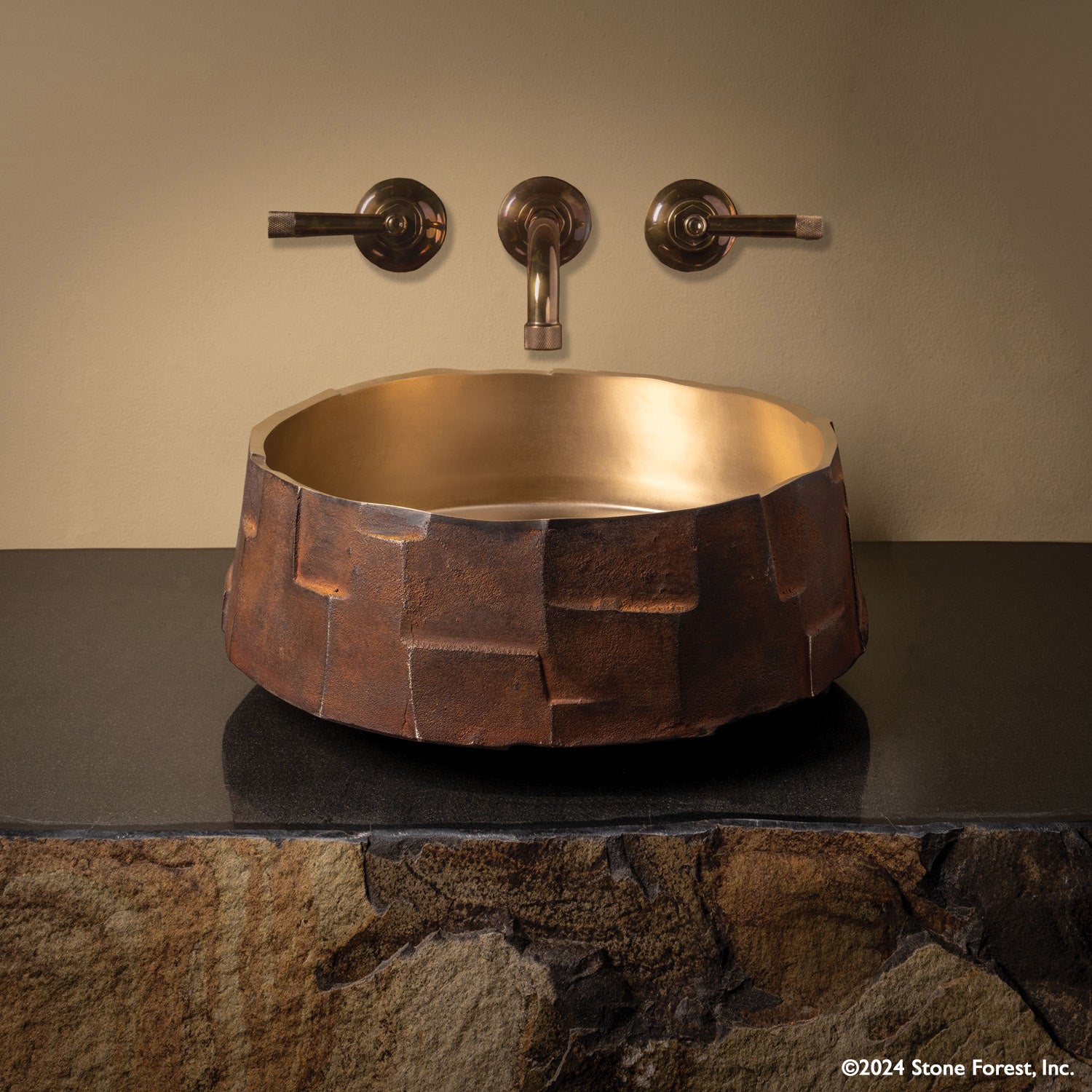 Bronze Edo Vessel Sink – Stone Forest