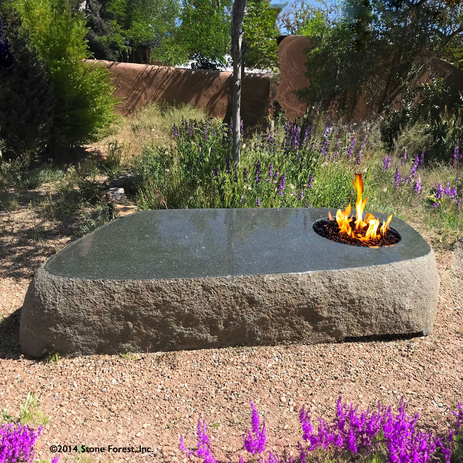 Shop Massive Natural Boulder Fire Vessel | Granite Fire Pit | Stone Forest