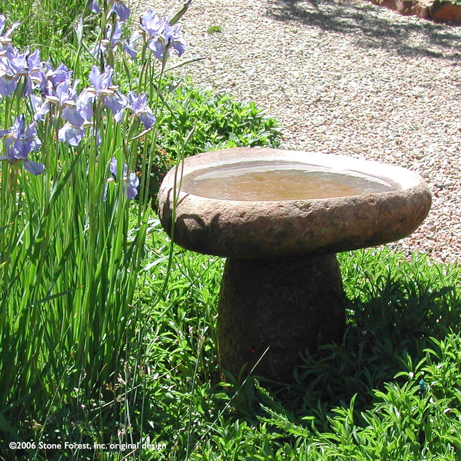 Wabi Bird Bath | Natural Stone Garden Decor | Stone Forest