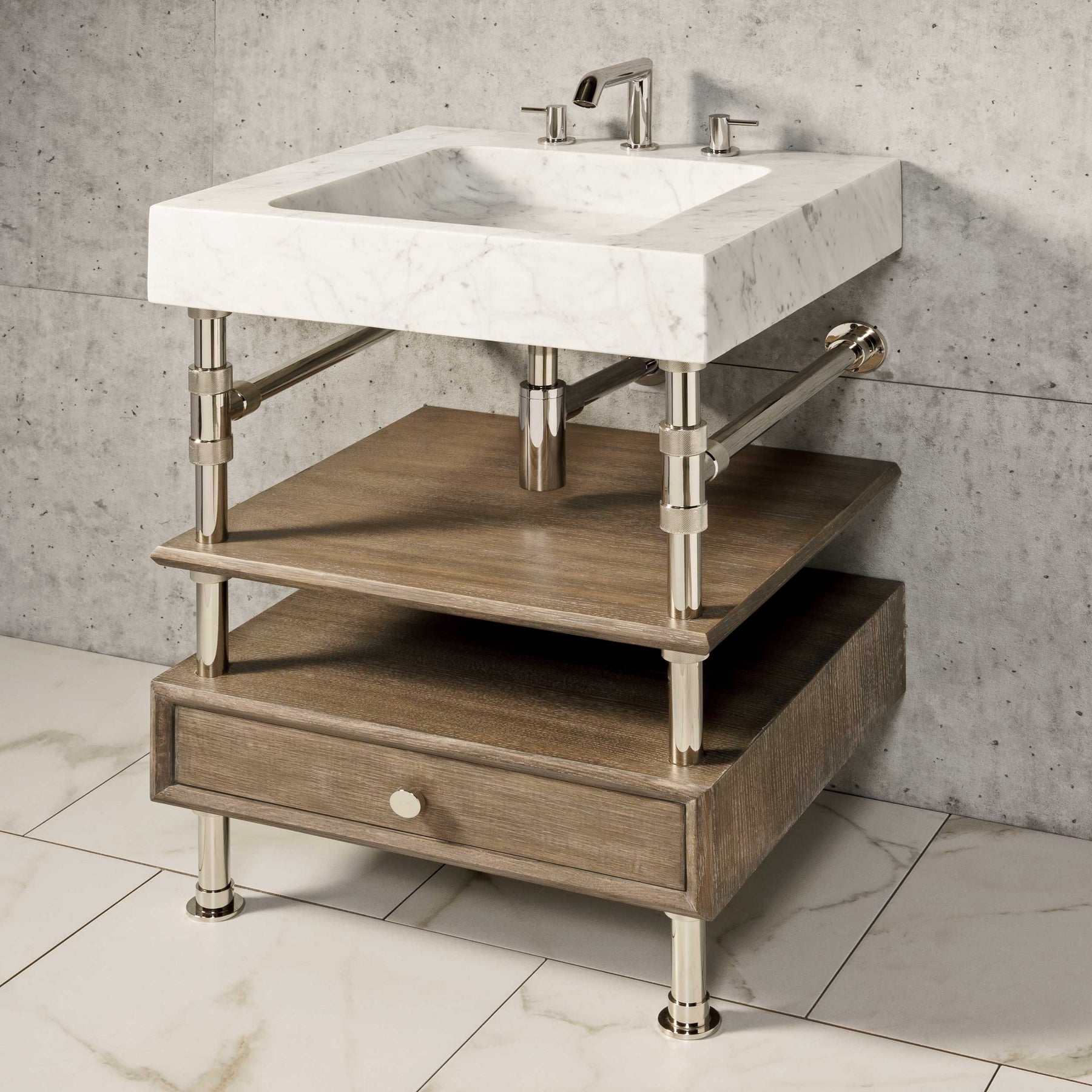 Terra Console Sink, 24" | Stone Forest | Modular Bath Systems