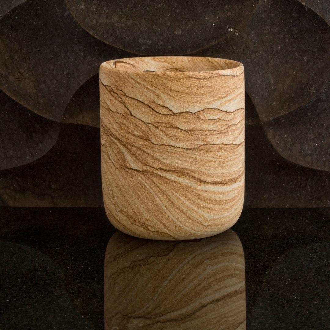Sandstone Cup - Modern Office Decor - Stone Forest